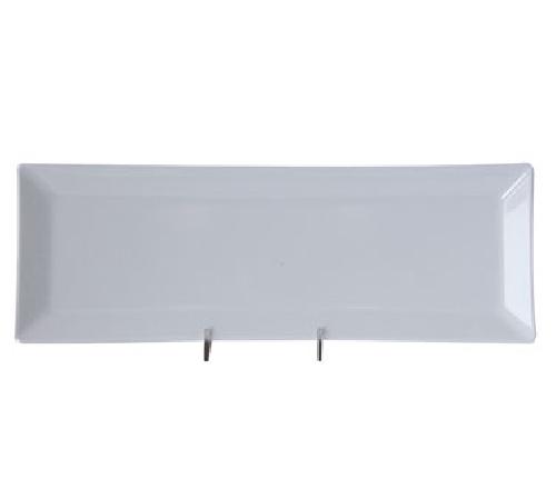 Plato blanco rectangular de melamina 15" x 5-1/4" - ECONOMART