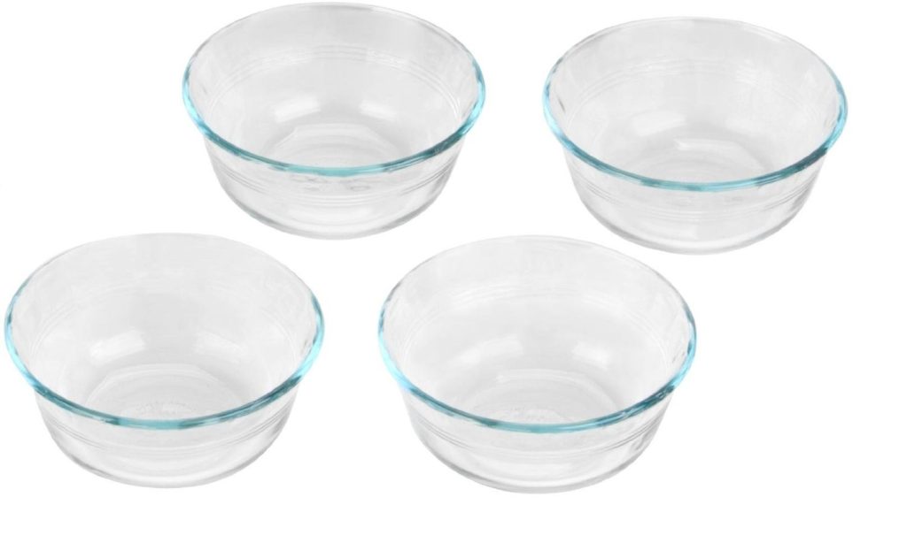 Set de 4 recipientes de vidrio para postre capacidad 10 Oz - ECONOMART