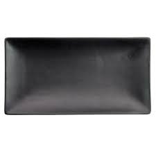 Plato rectangular estilo Japones. Negro.11.5"x 6.5"x 1 .5" - ECONOMART
